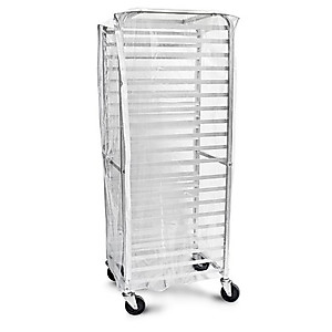 New Star Foodservice 36565 Commercial-Grade Sheet Pan/Bun Pan Rack Cover, Plastic, 20-Tier, 28" L x 23" W x 61" H, Clear