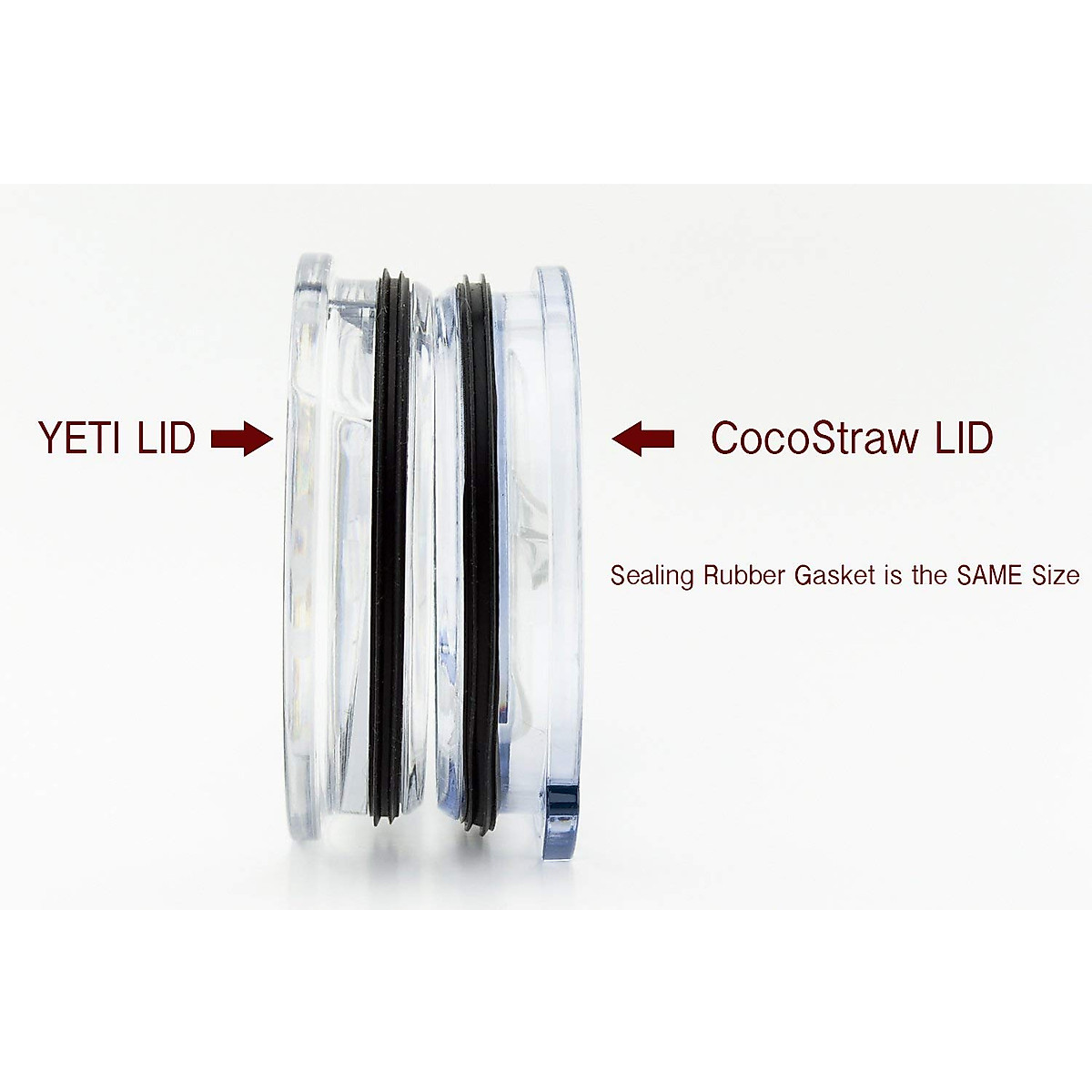 2 Pack Replacement Lid for Yeti Ozark Trail 30 oz CocoStraw Slide Closing Straw Vacuum RTIC Tumbler Rambler Drinking Cup