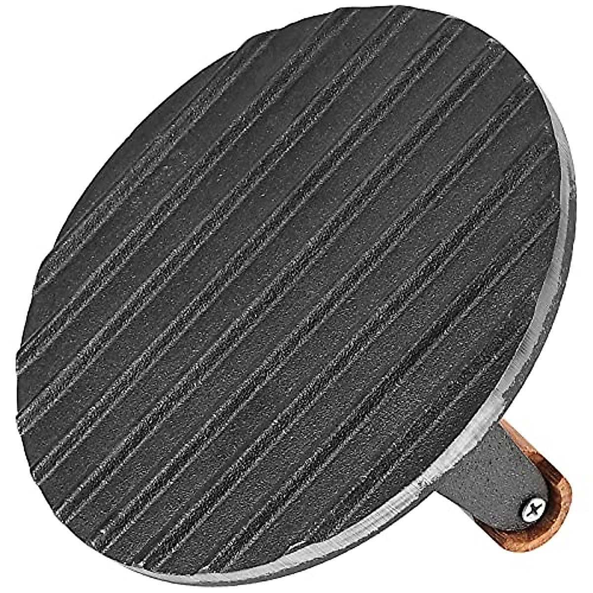 HOIGON 2 PCS 7 Inch Round Heavy Duty Cast Iron Grill Press, Steak Weight Bacon Barbecue Presses with Solid Wood Handle for Burgers, Bread, Pushing Down On Steaks