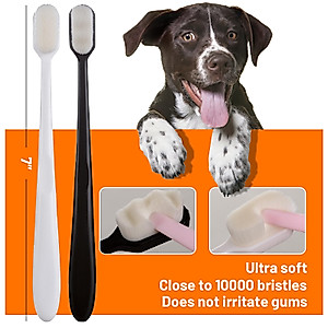 Dote on pet 4 Pack Super Soft Dog Toothbrush for Small to Large Dogs Tooth Brushing Designed for Cat Dog Teeth Cleaning & Protecting Pet Dental Convenient Care Puppy Tooth Brush Kit