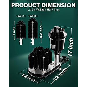 WantJoin Electric Commercial Glass Washer,Winery Wine Glass Cleaning Machine,5 Cleaning Brush Washers Glass,Perfect for Bars and Cafes