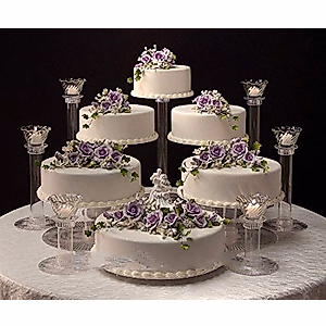 6 Tier Clear Wedding Cascade Cupcake Cake Stand (Style R600)