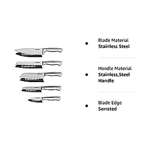 Cuisinart Colored Metallic Knife Set (5-pc Stainless)
