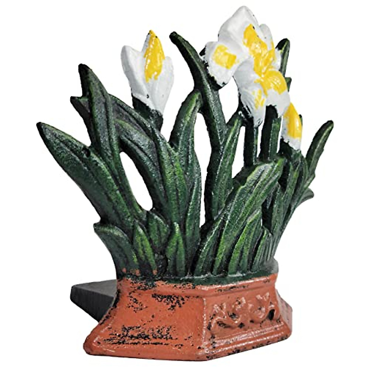 Lulu Decor, Cast Iron Flower Bouquet Decorative Door Stopper 2 lbs 12 oz