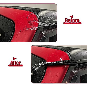 X AUTOHAUX Pair ABS Car Roof Hardtop Water Rain Gutter Extension Rain Drip Rail Slot Diverter Exterior Accessories Deflector for Jeep Wrangler JL 2018-2021 Black