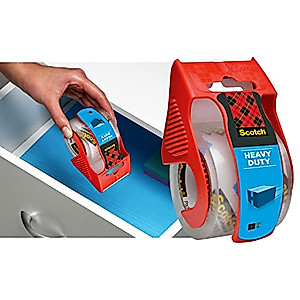 Scotch Heavy Duty Shipping Packaging Tape, 1.88"x 27.7 yd, Great for Packing, Shipping & Moving, Clear, 1 Dispensered Roll (142L)