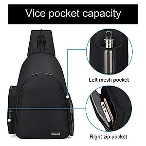 CADeN Camera Bag Sling Backpack, Camera Case Backpack with Tripod Holder for DSLR/SLR Mirrorless Cameras (Canon Nikon Sony Pentax) Black