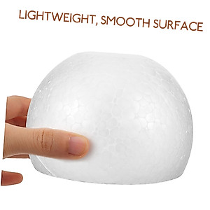 FUNOMOCYA Spherical Cake Mold polystyrene Cake Dummy Cake Rounds Half Ball Cake Dummy Blocks Wedding Ceremony Decorations Multi-Function Cake Model to Rotate White Foam Flat Party Supplies