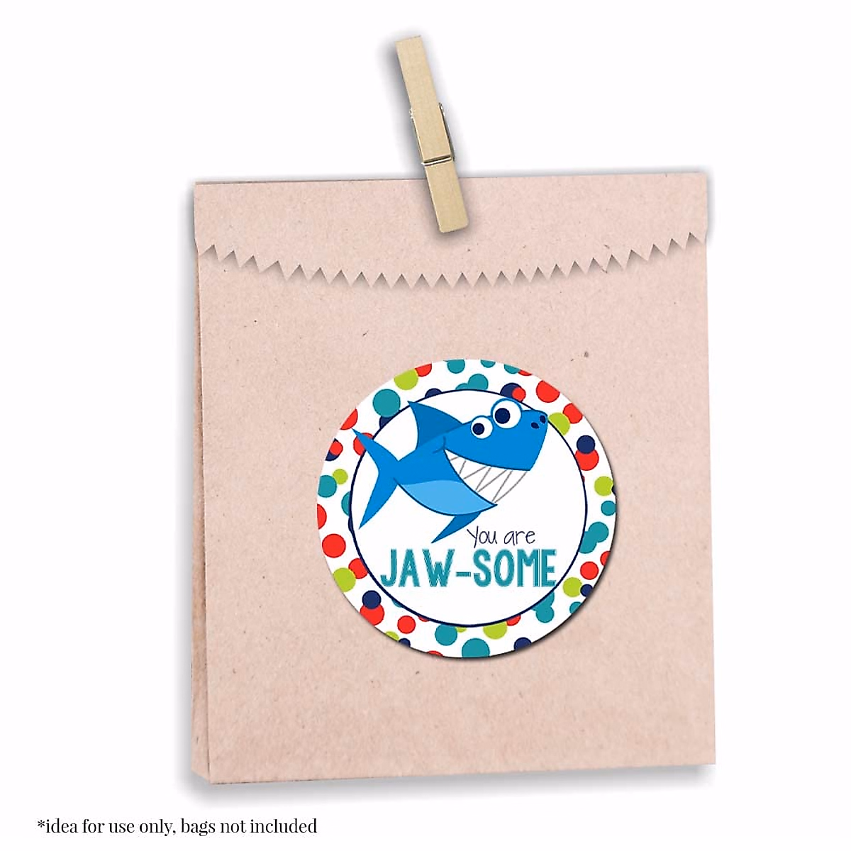 You are Jaw-Some Shark Appreciation & Encouragement Sticker Labels, 40 2" Party Circle Stickers by AmandaCreation, Great for Teachers, Co Workers, Employees and Anyone Who Needs to Feel Appreciated