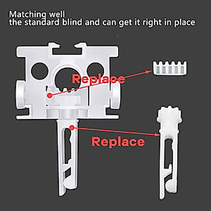 Smatagee 12Sets Vertical Window Blind Stem and Gear for Vanes Carrier of 3-1/2" or 5" Vertical Blinds Components Used for Headrail,Carrier Stem Vertical Blinds Curtain Accessories
