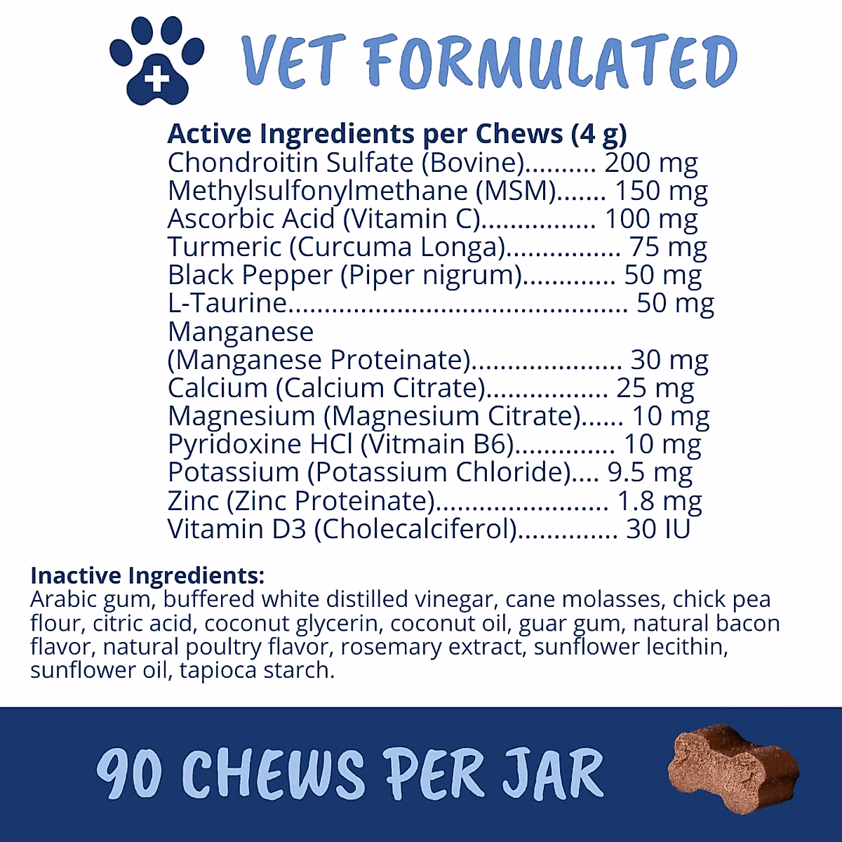 Under The Weather Pet Disc & Spine Health Chews for Dog | Vet Formulated Dog Chews Spinal Disc Support Supplement | Great for Dachshunds & Long Back Breeds with IVDD, Back & Joint Arthritis