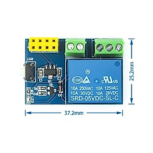 Acxico 2 pcs ESP8266 ESP-01S + 5V WiFi Relay Module Smart Home Remote Control Unlock Board