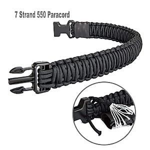 LANHE TACTICAL 550 Paracord 2 Point Rifle Sling with Shoulder Pad, Adjustable Two Point Gun Strap