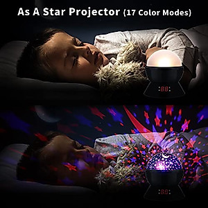 SCOPOW Star Projector Night Light for Kids Rotating Night Light on Ceiling Glow in The Dark for Bedroom Decor Starry Sky LED Lamp with Timer, Birthday Gifts Toys for Baby Toddler Girls Boys