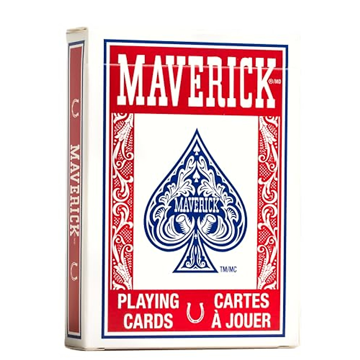 Maverick Playing Cards, Standard Index, Red and Blue, 12 Pack