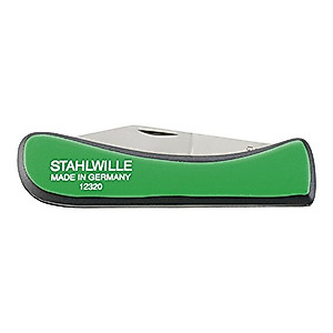 Stahlwille 77020000 Electricians Cable knife No.12320, with Stainless Steel Blade, 90mm Blade Size, Extremely Sharp, Universal Folding Cutter, Weight 78g, Made in Germany,green