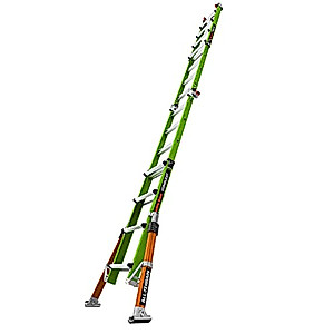 Little Giant Ladder Systems Conquest 2.0 All-Terrain, M17, 17ft, Multi-Position Ladder with Adjustable Outriggers, Fiberglass, Type 1A, 300 lbs Weight Rating, (17107-001)