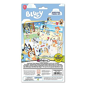 Colorforms Bluey Travel Set - Repositionable Pieces Stick Like Magic - Scenes and Pieces from The Show Bluey for Storytelling Imaginative Play - Travel Friendly - Ages 3+