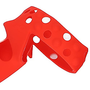 Crisist VR Joystick, VR Controller Handle Silicone Antislip Adjustable Washable Comfortable with Strap for Quest 2(red)