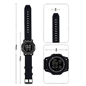 HOK Digital Sport Watch with Stopwatch Alarm Calendar, Waterproof,LED Back Light,Ultra-Thin Wrist Watch for Man and Woman