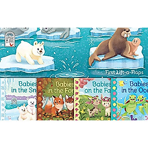 Babies in the Snow Gift Set: Includes Lift-A-Flap Board Book and Cuddly Plush Toy Friend for Birthdays, Baby Showers, Christmas and Easter Basket Stuffers Ages 0 - 4