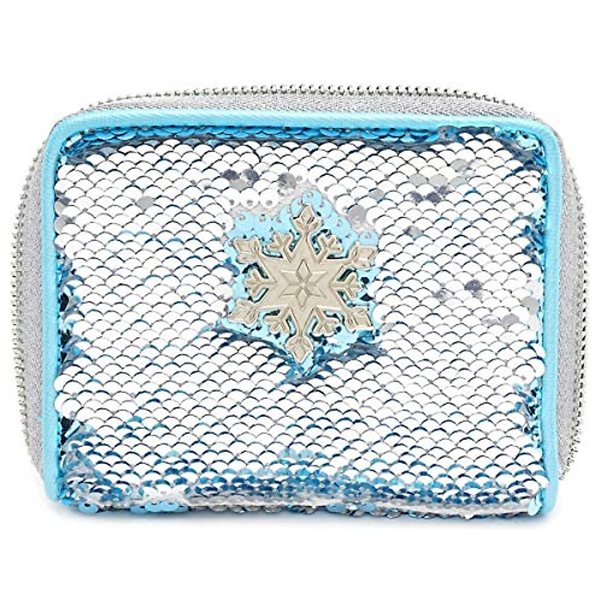 Loungefly x Disney Frozen Elsa Reversible Sequin Wallet (Blue/Silver, One Size)
