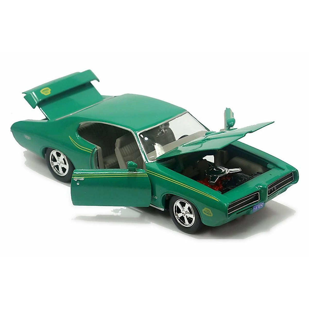 1969 Pontiac GTO Judge, Green - Motormax 73242 - 1/24 scale Diecast Model Toy Car