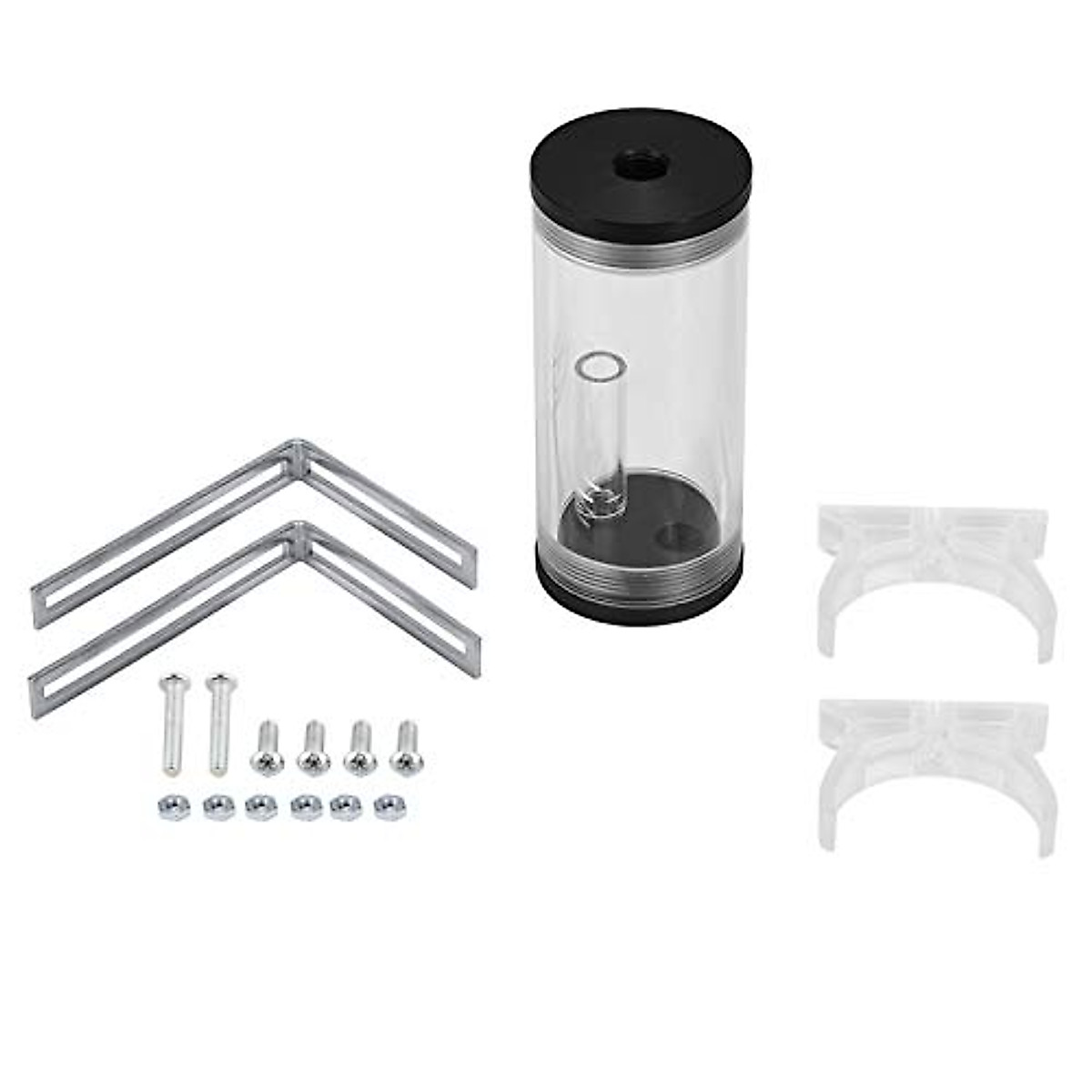 Wendry PC Water Cooling Reservoir, Computer Water Pump, Liquid Water Cooling Rasdiator Acrylic Cylinder Water Reservoir Kit Full Noise Reduction, Work Quietly Design