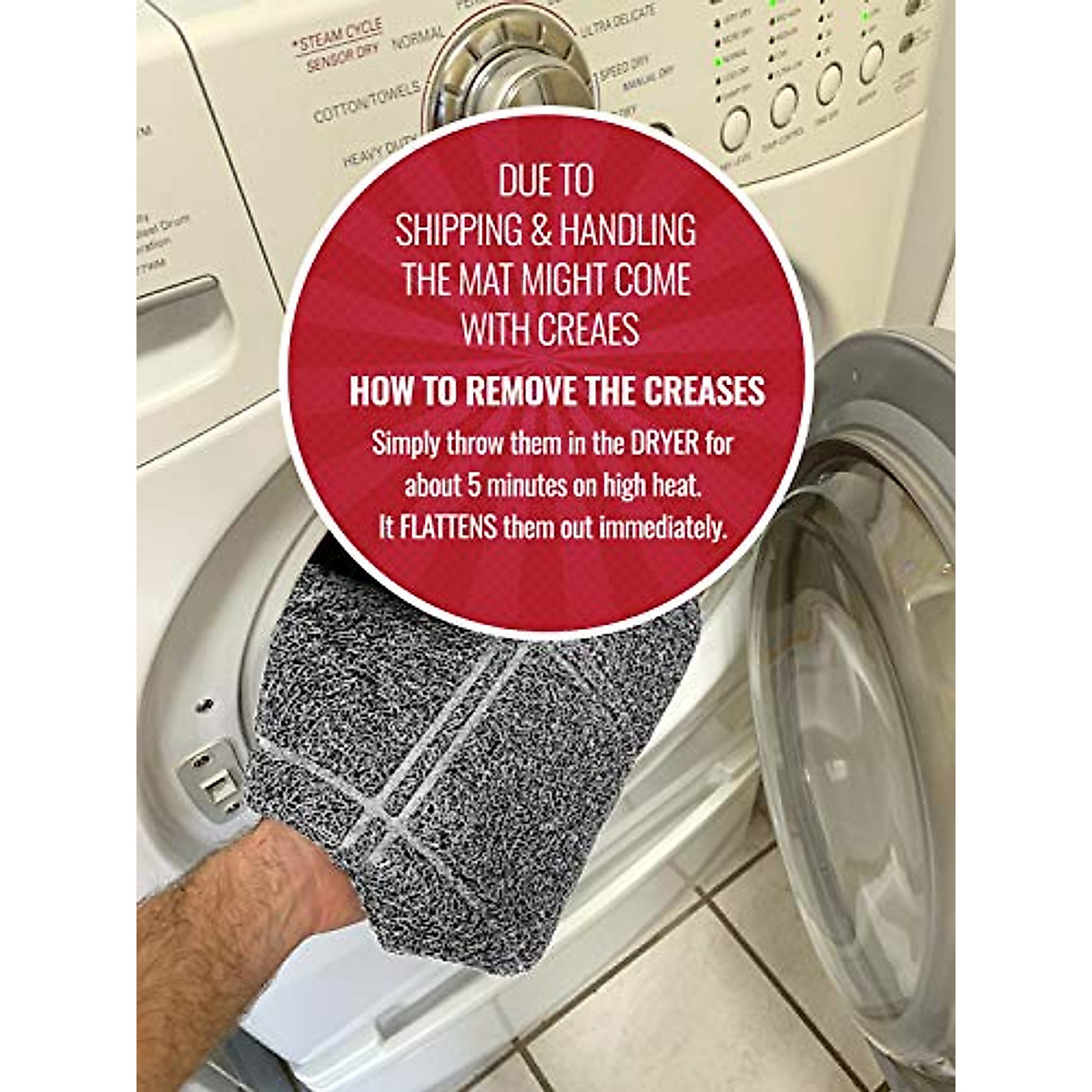 Iprimio Cat Litter Box Mat, 42x36", Gray - Cat Litter Trapping Mat - Mesh Mat Catches Litter - Kitty Litter Mat - Large Cat Litter Mat - Repels Odor, Easy Clean Non Slip Kitty Litter Trapper Mats