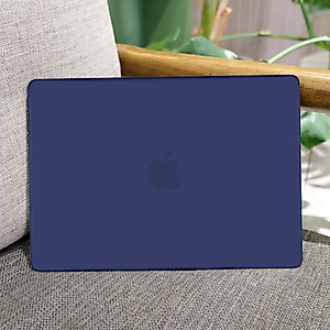 Yebiseven Case for MacBook Air 15 inch 2024 2023 Released A3114 M3/A2941 M2, Laptop Hard Shell Case with Keyboard Cover & Trackpad Protector Cover & OTG Adapter & Camera Cover, Matte Navy Blue