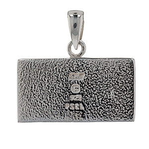 Jewelry Trends Sterling Silver Scuba Diver Down Flag Red Enameled Pendant