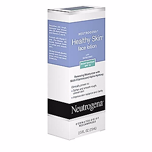 Neutrogena Healthy Skin Face Moisturizer Lotion with SPF 15 Sunscreen & Alpha Hydroxy Acid - Anti Wrinkle Cream with Glycerin, Glycolic Acid, Alpha Hydroxy, Vitamin C, Vitamin E & Vitamin B5, 2.5 fl. oz
