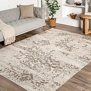 nuLOOM Freja Faded Floral Area Rug, 7x9, Beige