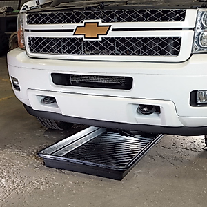 PIG Containment Tray New Pig Utility Tray 23-Gallon Sump Capacity 52" x 28" x 5" Plastic Tray PAK919, Black