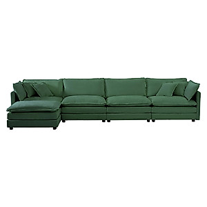 Oversized Modular Sectional Sofa Set,Extra Large U Shaped Convertible Couch with Reversible Chaise and Movable Ottoman,Free Combination Symmetrical Sofa&Couches Bed for Living Room Office
