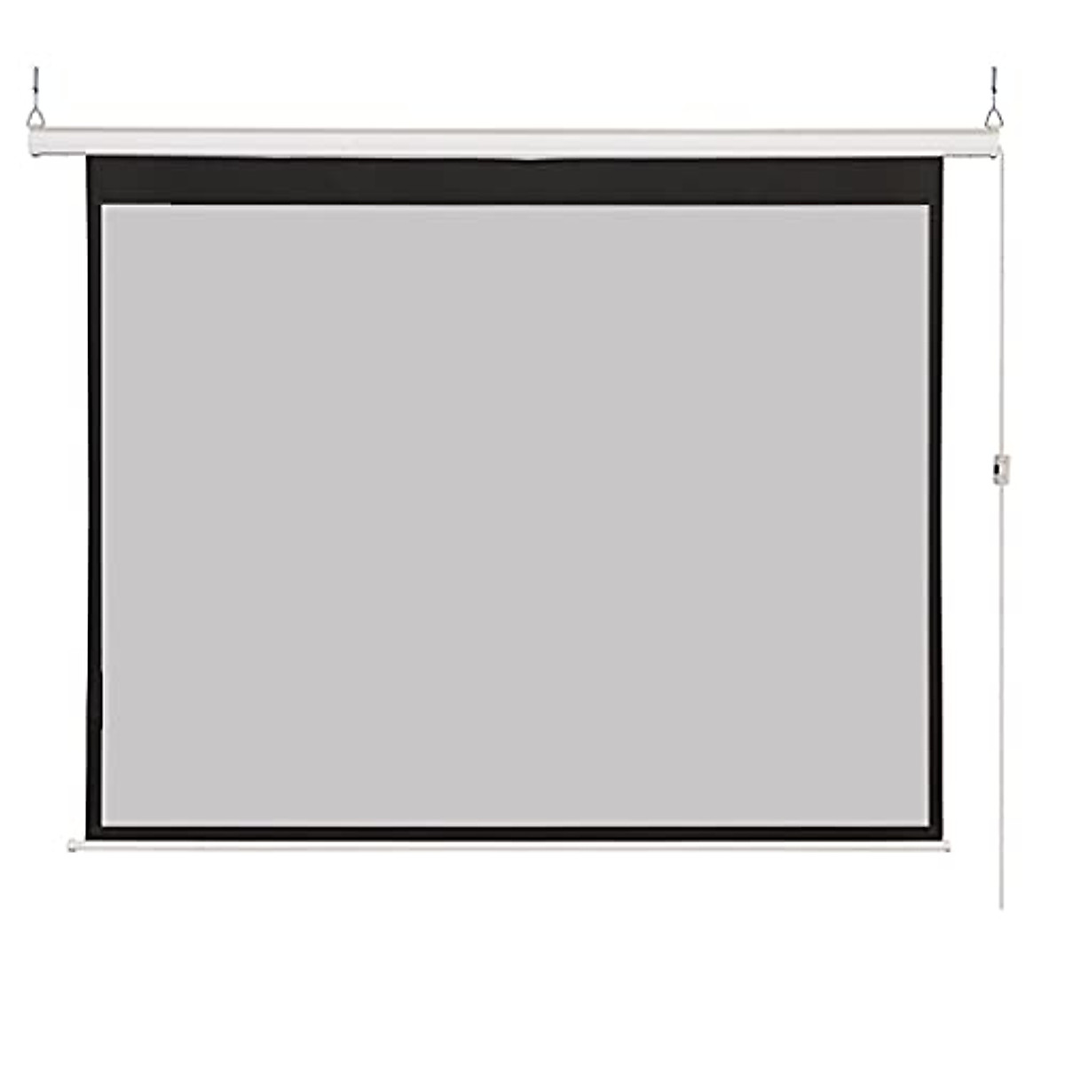 FZZDP 72 inch 16:9 Matte Gray Fabric Fiber Glass Electric Motorized Projector Screen Home Cinema Business School Bar
