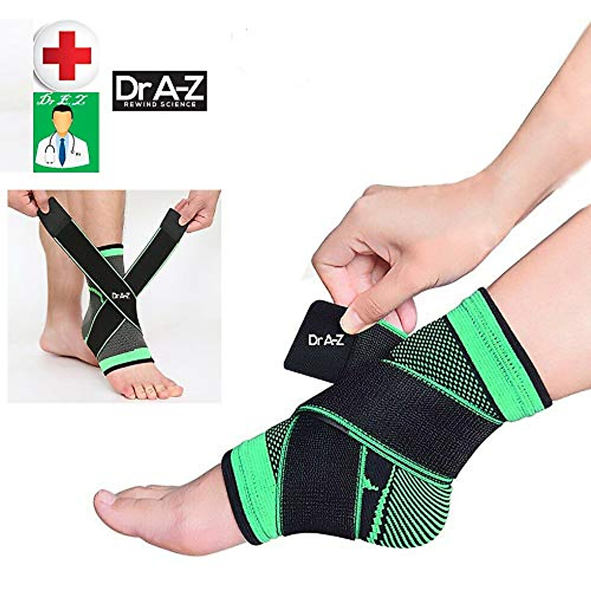 Rewind With Nature Dr A-Z Plantar Fasciitis Support Brace, Sleeves, Compression Sock - LXL