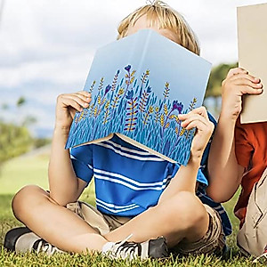 DIYFLASH Scenery Print Book Sleeve for Book Lovers Cute School Supplies for Kids Stretchable Jumbo Jacket Fits Most Hardcover Textbooks Up to 9 x 11 Gifts for Students Back to School Set of 4