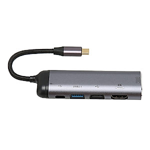 Sorandy USB C HUB, USB C Adapter 6 in 1 Dongle with 4K60HZ , VGA, USB3.1, 100W PD USB C Dock SD TF Card Reader Compatible with Cell Phones, Laptops, Desktop Computers, Tablets