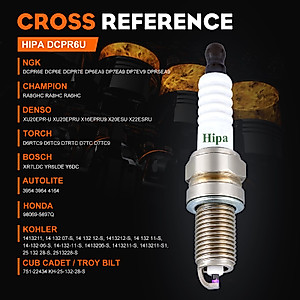 Hipa 14 132 11-S Spark Plug for NGK 3481 DCPR6E Kohler XT675 XT650 XT149 XT800 XT775 6.75 1413211