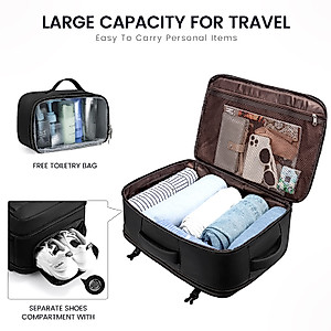 LOVEVOOK Travel Backpack,Carry On Backpack Flight Approved with Toiletry Bag,Expandable Large Laptop Backpack Women Waterproof Backpack Fit 17.3 Inch with USB Charging Port Shoes Compartment