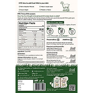 HYE FOODS Goat Milk Powder | Pasture Grazed I Whole Milk Powder | 7.05 Oz (200gms)