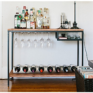 HUJI Durable Under Cabinet Stemware Rack Storage Organization (1 Pack, Chrome)