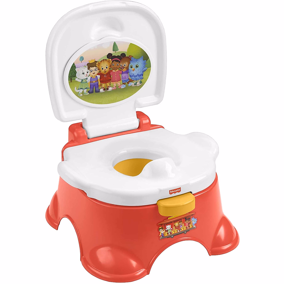 Fisher-Price Baby Daniel Tiger's Neighborhood Potty – Daniel Tiger and Friends Themed Convertible Toddler Training Toilet with Potty Ring and stepstool