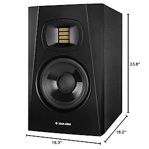 ADAM Audio T5V Active Nearfield Monitor (2-Pack) Bundle with 25-Feet XLR Male to XLR Female Microphone Cable (2-Pack) (4 Items)