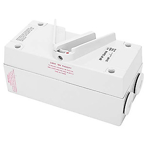 Walfront 3Phase 4Stage Waterproof Isolation Switch AC440V Dustproof Manual Industrial Supplies 20A/35A/63A(CF-4P20A), Switch