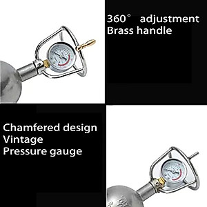 HATALK 2023New Hand Popcorn Machine Home,Mini Hand Cranked Popcorn Machine,304 Stainless Steel Food Grain Amplifier,Retro,Hand Crank, Heating Slow Boost with Pressure Gauge Suitable