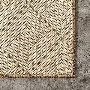 nuLOOM Easy-Jute Ray Diamond Indoor/Outdoor Area Rug, 5' x 8', Natural