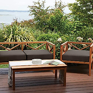 Classic Accessories Ravenna Water-Resistant 48 x 18 x 3 Inch Outdoor Bench/Settee Cushion, Patio Furniture Swing Cushion, Espresso, Patio Loveseat Cushion