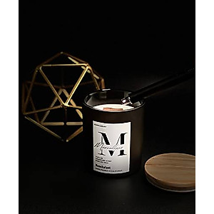 Marvalluxe Nonchalant All Natural Soy Wax, Wood Burning Wick, Scented Candle, Stress Relief Amoratherapy 9.5oz 30 Plus Hours Burn Time Elegant Packaging